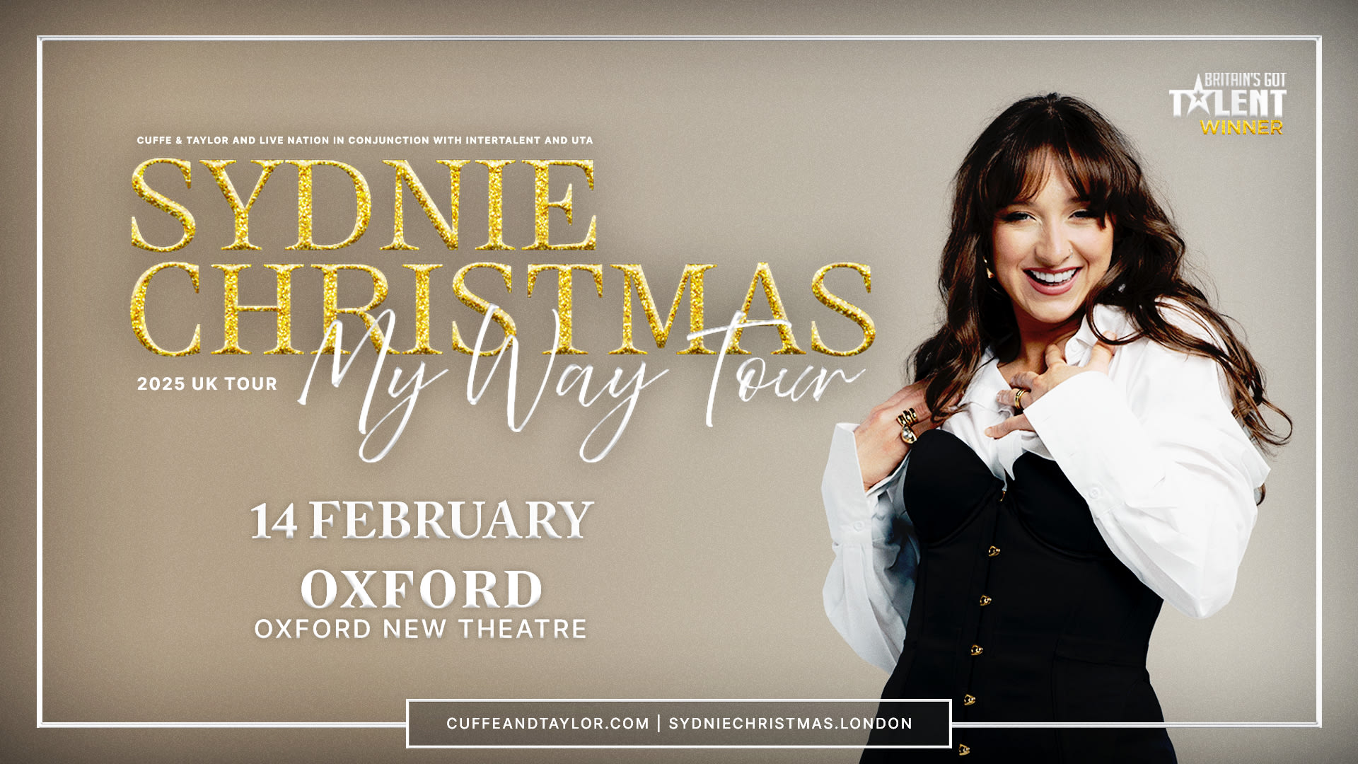 Sydnie Christmas - My Way Tour Tickets | New Theatre Oxford in Oxford | ATG Tickets